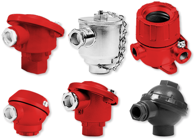 Basic heads for temperature sensors
